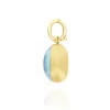 Charm Anice “Boules” in oro inciso, diamanti, cristallo di rocca e amazzonite (medio) Nanis ...
